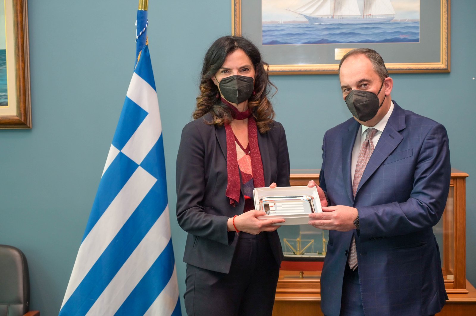 Επίσκεψη του Αρχηγού της Ιταλικής Ακτοφυλακής στο Υπουργείο Ναυτιλίας ...